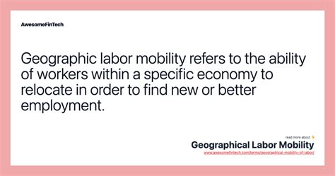 Geographical Labor Mobility AwesomeFinTech Blog