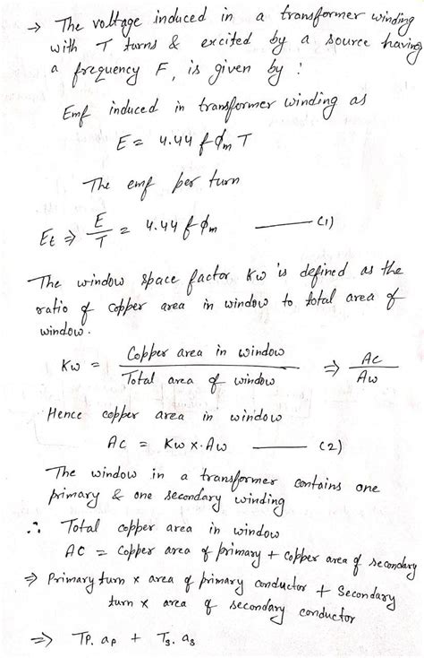 Output Equation Of Transformer Engineeringa2z
