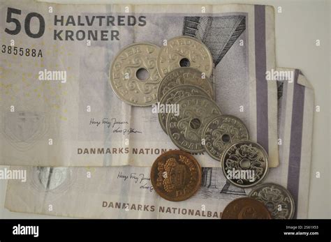 Copenhagen Denmark15 January 2025danish Kroner Notes Or Bills And Coins Danish Capital