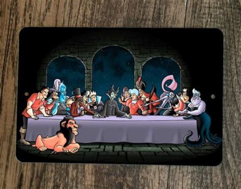 The Last Evil Supper 8x12 Metal Wall Sign Poster Villains Sign Junky