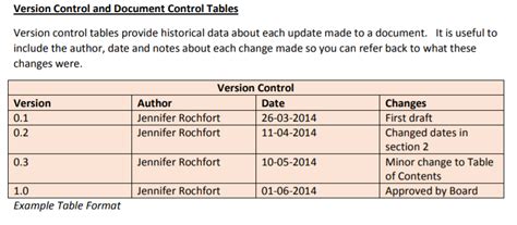 Document Version Control Template Excel Compliance Consultant