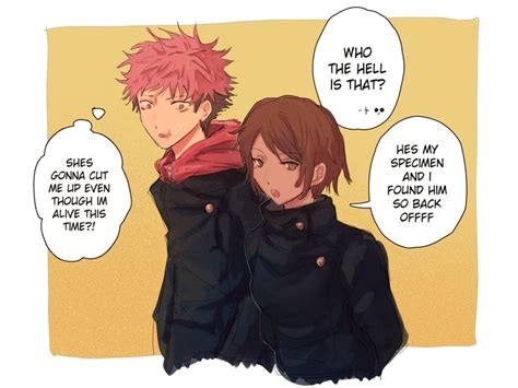 Itadori Yuuji And Ieiri Shoko Jujutsu Kaisen Drawn By Tai90mail