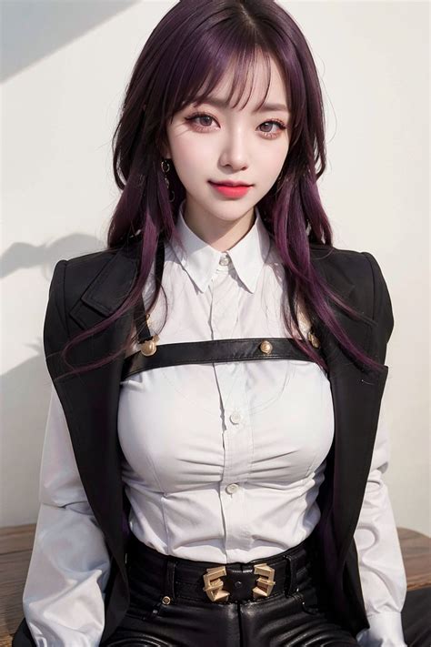 AI로 생성한 붕괴 스타레일 카프카 실사풍 이미지 생성하기 소녀 아름다운 애니메이션 소녀 애니메이션 소녀