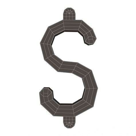 Dollar Symbol Cartoon 3d Model By Khaganfx