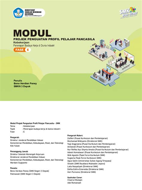 Modul Projek Penerapan Budaya Kerja Di Dunia Industri Fase E Pdf