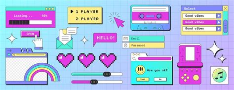 Free Vector Retro Computer Screen Interface With Windows Email Popup