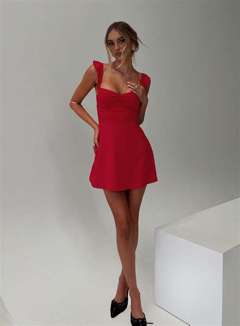 Landon Mini Dress Red Princess Polly Usa