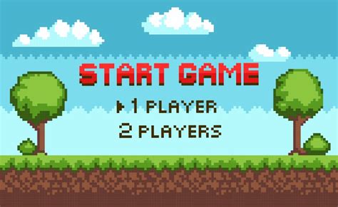2d Arcade Game Level Cartoon Jumping Platform Map Vector Image