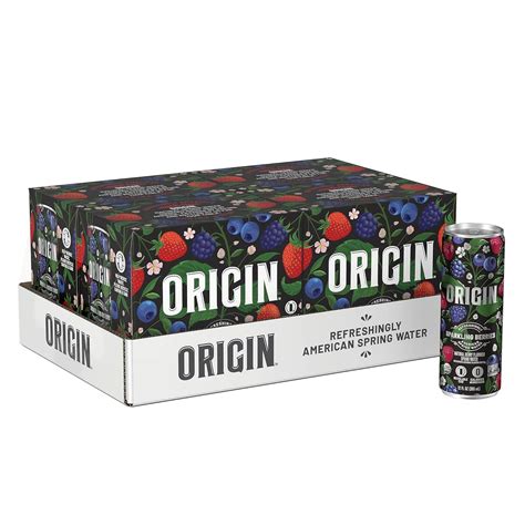 Origin Berry Flavor Sparkling Water Organic Non Gmo 12 Fl Oz 24