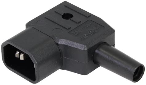 Buy Iec C14 Male Left Angled Rewireable Connector Comms Express