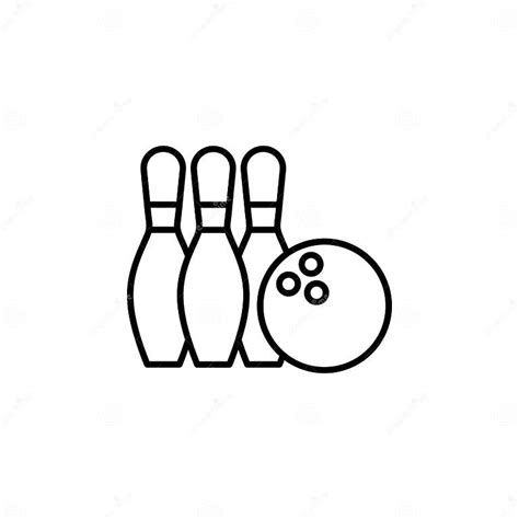 Bowling Icon Bowling Ball And Pin Icon Bowling Pins Stock Vector