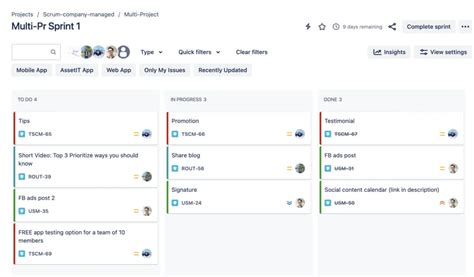 Create And Manage A Multi Project Jira Board Jira Guru
