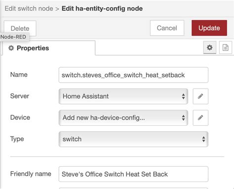 Renaming Switch Node Entity Causes Issues Node RED Home Assistant Community
