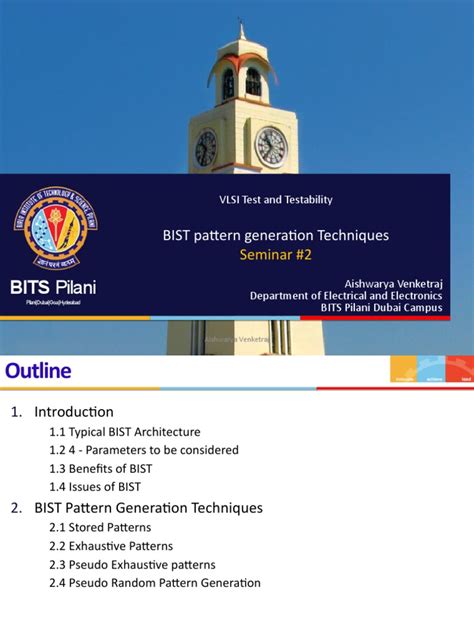 Bits Pilani Bist Pattern Generation Techniques Pdf Theoretical