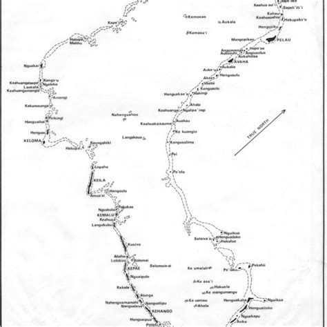 Ontong Java Atoll Showing The Names Of Islands Mentioned In The Text