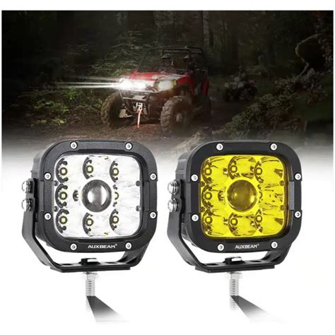 5 Inch 110w White Amber Led Driving Lights Pods Light With Additional