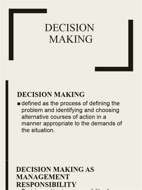 decision making pdf decision making evaluation