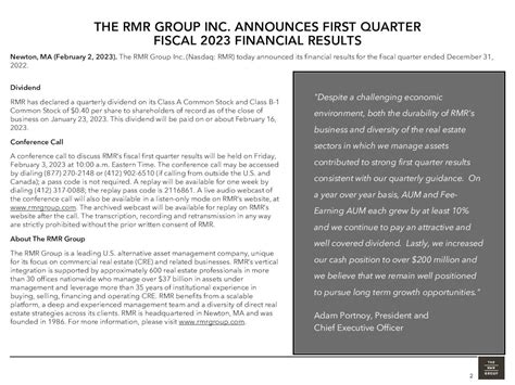 The Rmr Group Inc 2023 Q1 Results Earnings Call Presentation Nasdaq Rmr Seeking Alpha