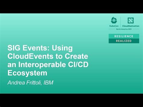 Conference Talks Talk Using CloudEvents To Create An Interoperable CI