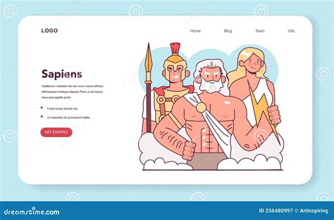 Banner Web De Politeísmo O Página De Inicio Antiguos Dioses De Grecia