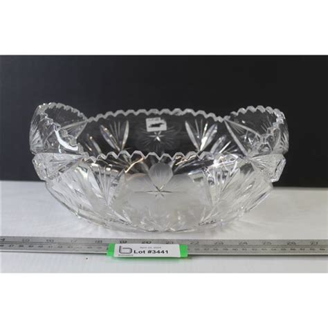 Cut Glass Crystal Dish Bodnarus Auctioneering