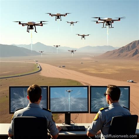 Vast Border Surveillance With AI Powered Drones Stable Diffusion Online