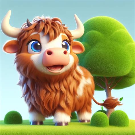 Funny Scottish Cow 3d Cartoon Scotland Highlands Invitation Card