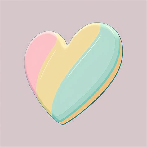 Premium Photo Cute Heart Illustration Colorful Cartoon Valentines Day