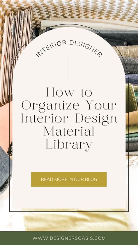 how to organize your materials library — designer s oasis interior