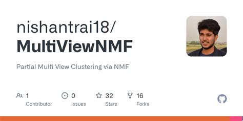 Github Nishantrai18multiviewnmf Partial Multi View Clustering Via Nmf