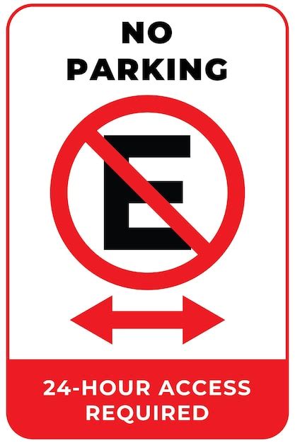 Señal De No Estacionamiento Vector Premium