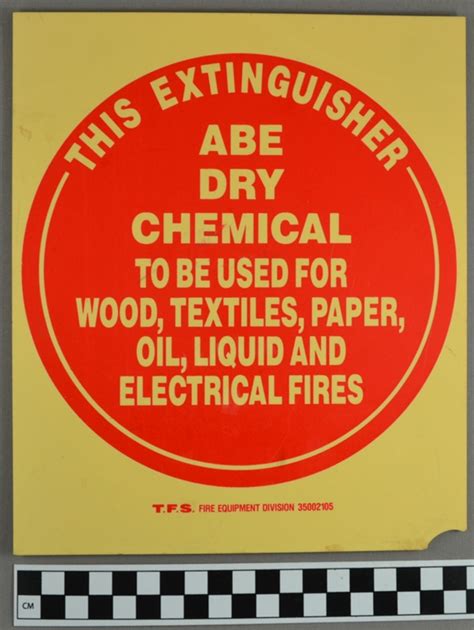 Fire Extinguisher Identification Sign Tfs Fire Equipment Division
