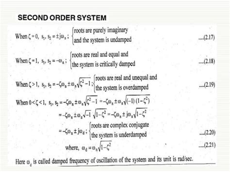 First And Second Order Of The Control Systems Ppt
