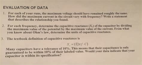Solved For Each Of Your Runs The Maximum Voltage Should Chegg