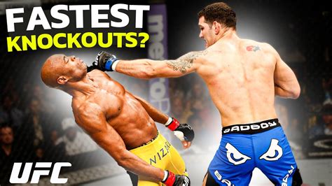 Fastest Knockouts In Ufc History Youtube