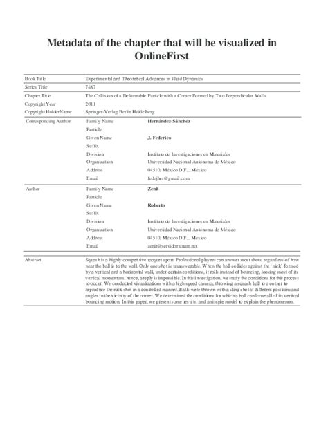 Pdf The Collision Of A Deformable Particle With A Corner Formed By Two Perpendicular Walls