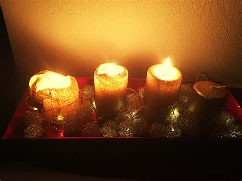 Premium Photo Lit Candle In Dark Room