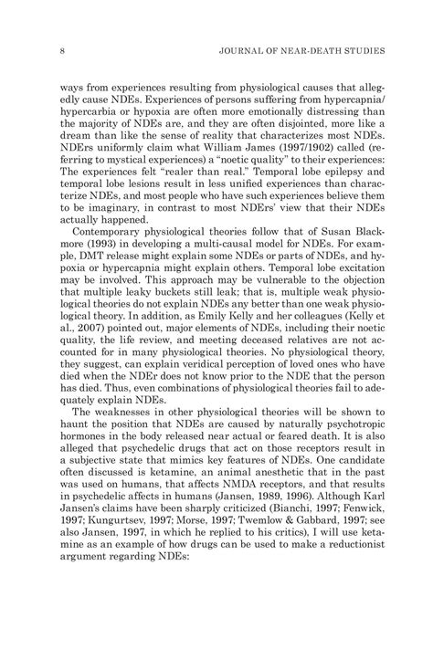 Does Nn Dimethyltryptamine Dmt Adequately Explain Near Death