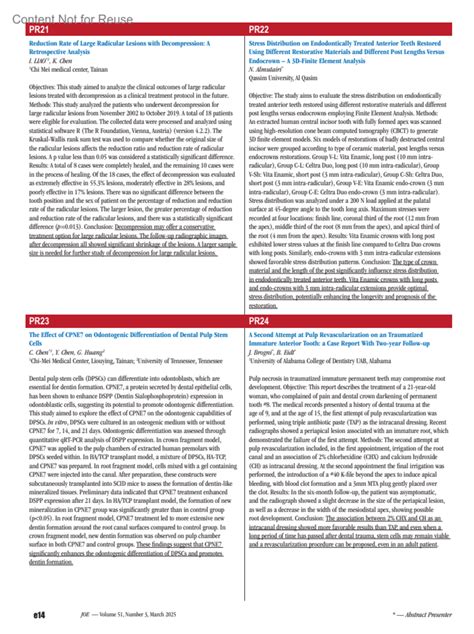 A Second Attempt At Pulp Revascularization On An Journal Of