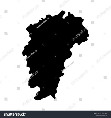 Jiangxi Province Map Administrative Divisions China Stock Vector