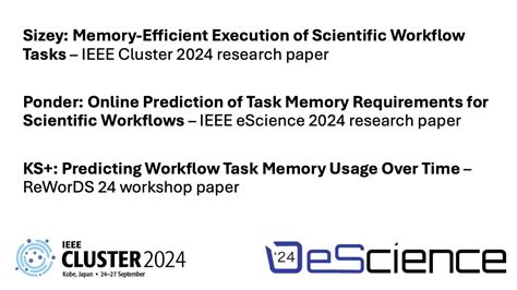 Workflow Task Memory Sizing Sizey Cluster Ponder Escience Ks