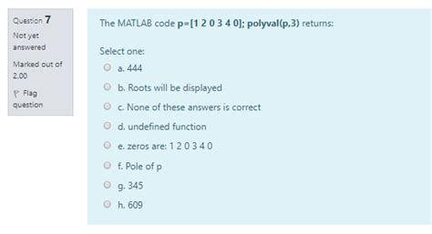 solved question 7 the matlab code p [1 2 0 3 4 0
