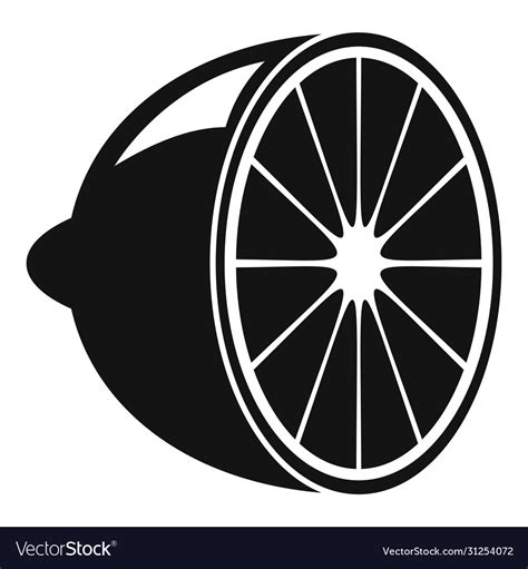 Half Lime Icon Simple Style Royalty Free Vector Image