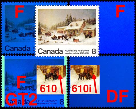 Buy Canada Stamps 610 Collection Of 8 Varieties Ff Fdf 610