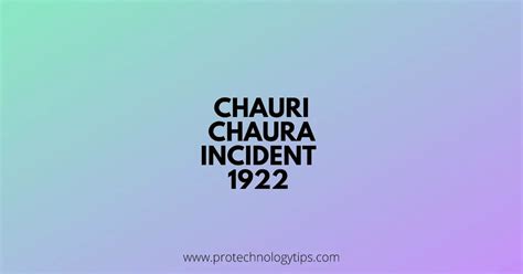 Short Notes Chauri Chaura Incident 1922 Background UPSC PRO