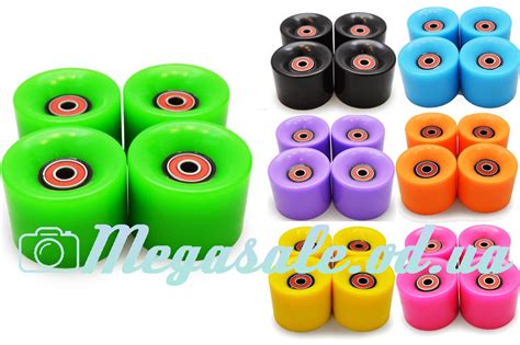 Колеса для пенни борда (колеса для пенни/penny board): PU, 7 цветов ...