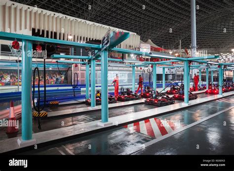 United Arab Emirates Abu Dhabi Yas Island Ferrari World Amusement Park Karting Academy Ride
