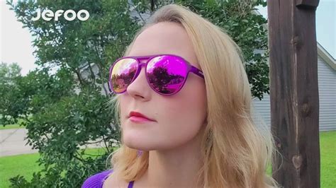 Aviator Sunglasses For Women · Purple Jf119 Jefoo