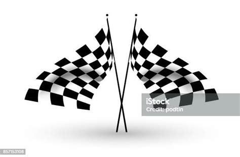 시작 하 고 플래그를 마무리입니다 자동 모토 레이싱입니다 바둑판 무늬 깃발 검은색에 대한 스톡 벡터 아트 및 기타 이미지 검은색 경기 스포츠 교통 이벤트 Istock