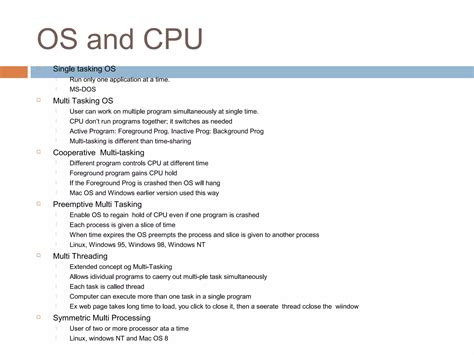Operating System Ppt Operating Systems Computer Software And